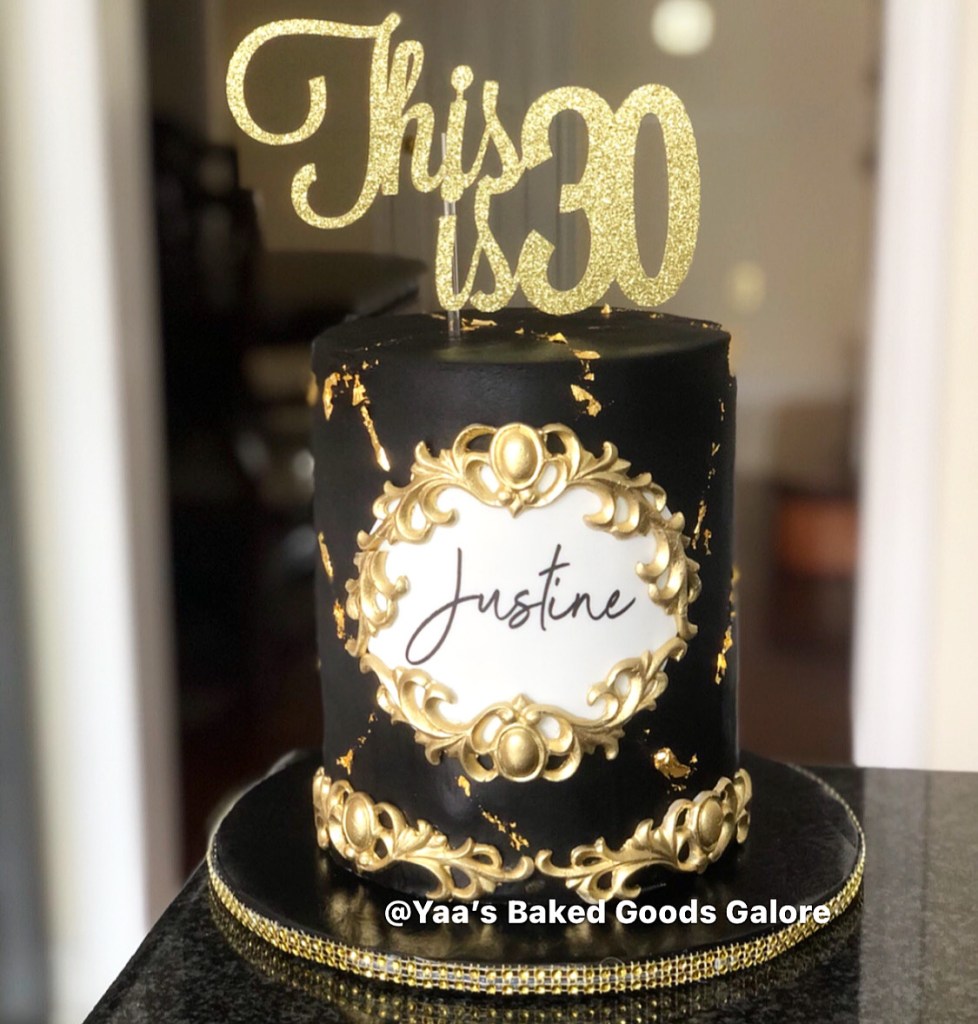 6″ Vanilla and Red velvet fondant birthday cake with a signature, hand ...